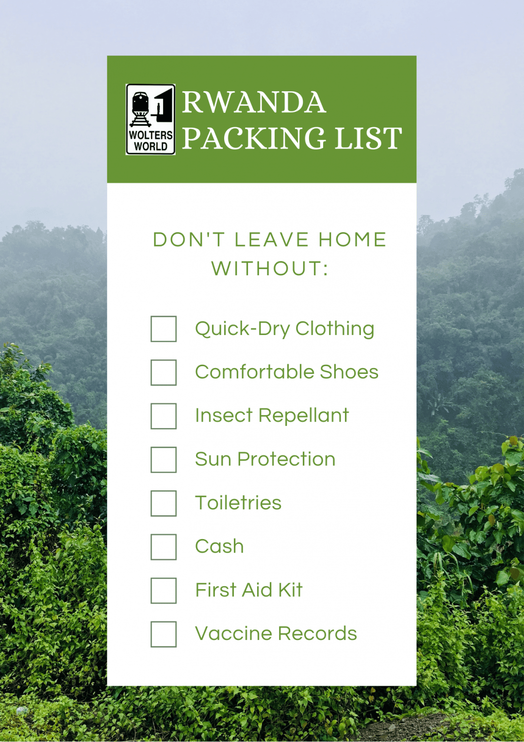 What to Pack When You Visit Rwanda – Wolters World